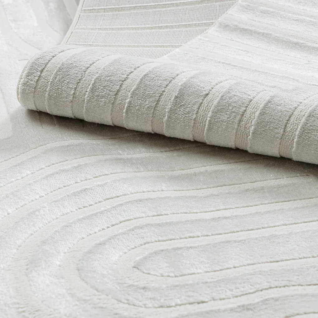 Dywany Łuszczów, Kusový koberec Balance 1918 cream, 80x150, bílá, ložnice