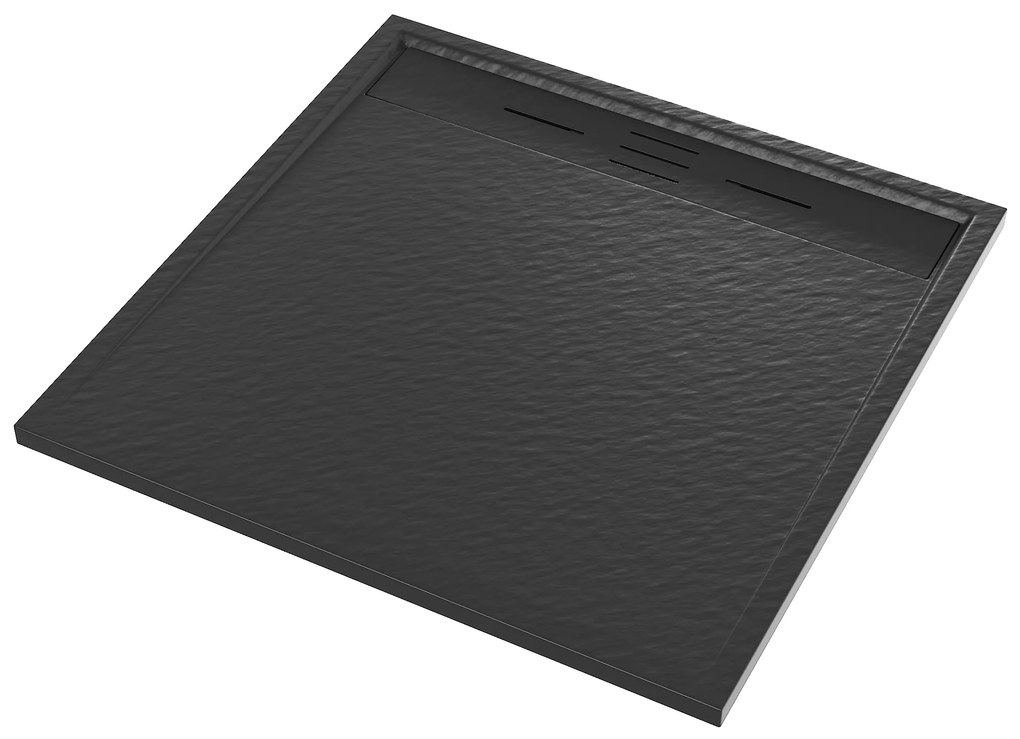 Erga Almac, SMC sprchová vanička 90 x 90 x 3 cm, černá matná, ERG-GMA-AL-9090BK