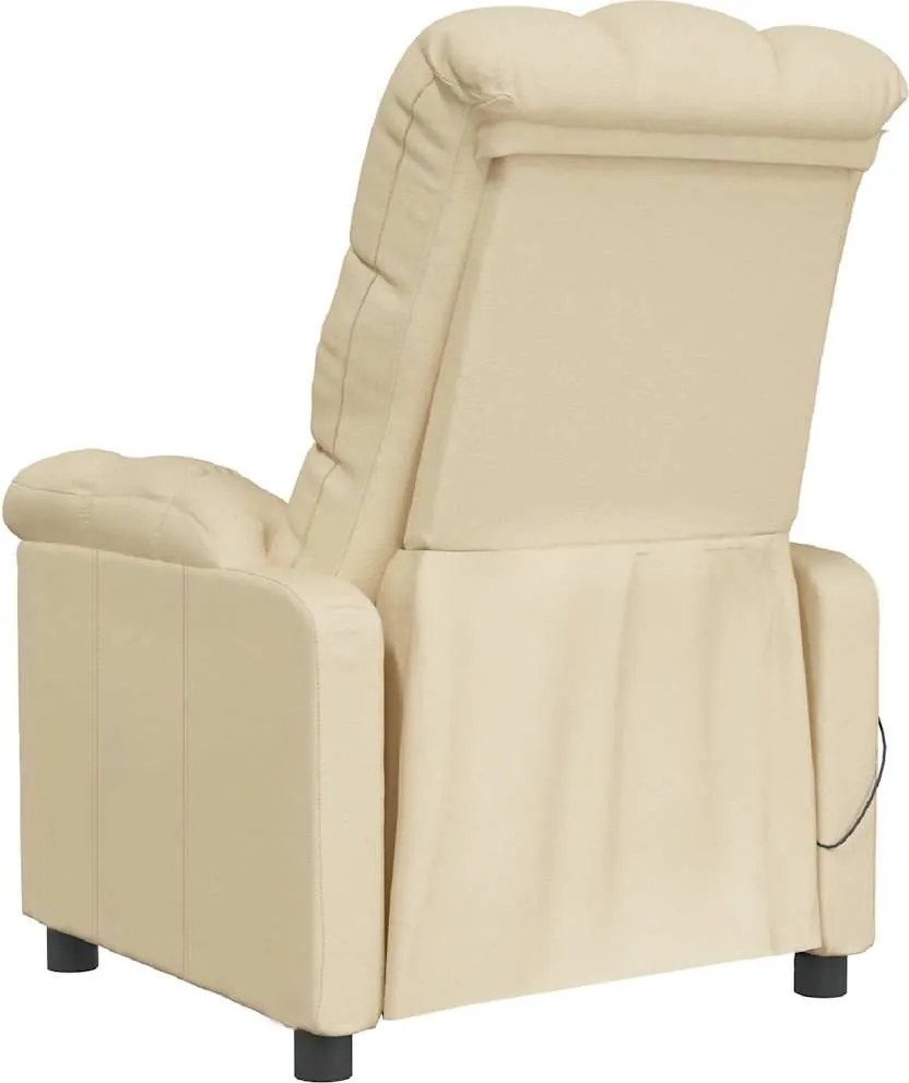 Masážní křeslo krémové textil 289815