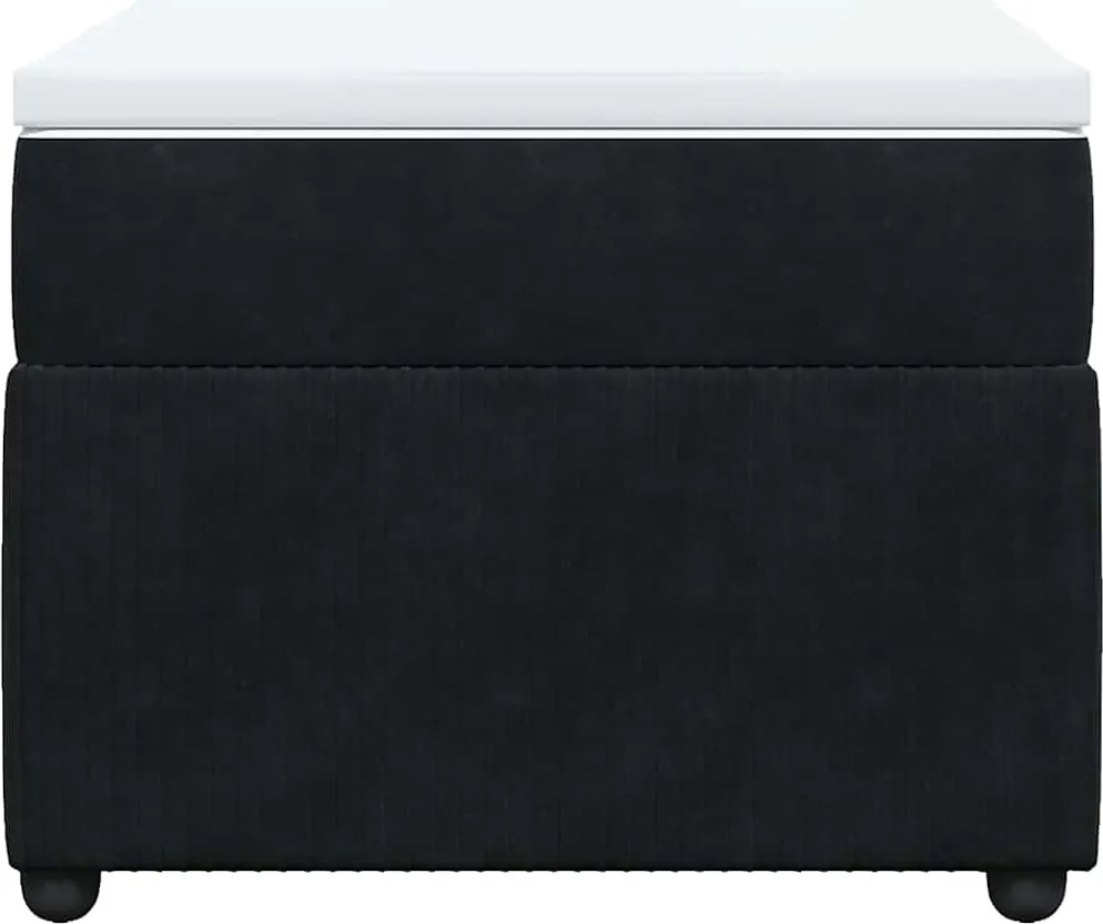 Box spring postel s matrací černá 80 x 200 cm samet 3285604