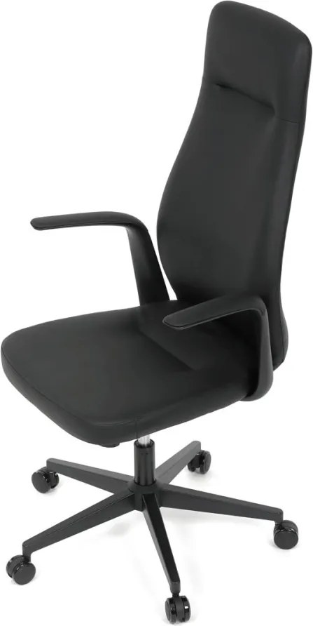 Kancelářské křeslo KA-T8325 BK, synchronní mechanismus, černá ekokůže (66 x 62) cm