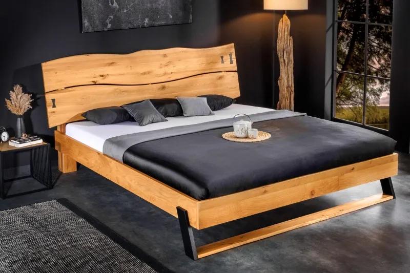 Noble Home Přírodní dubová postel Amazonas 180x200 cm