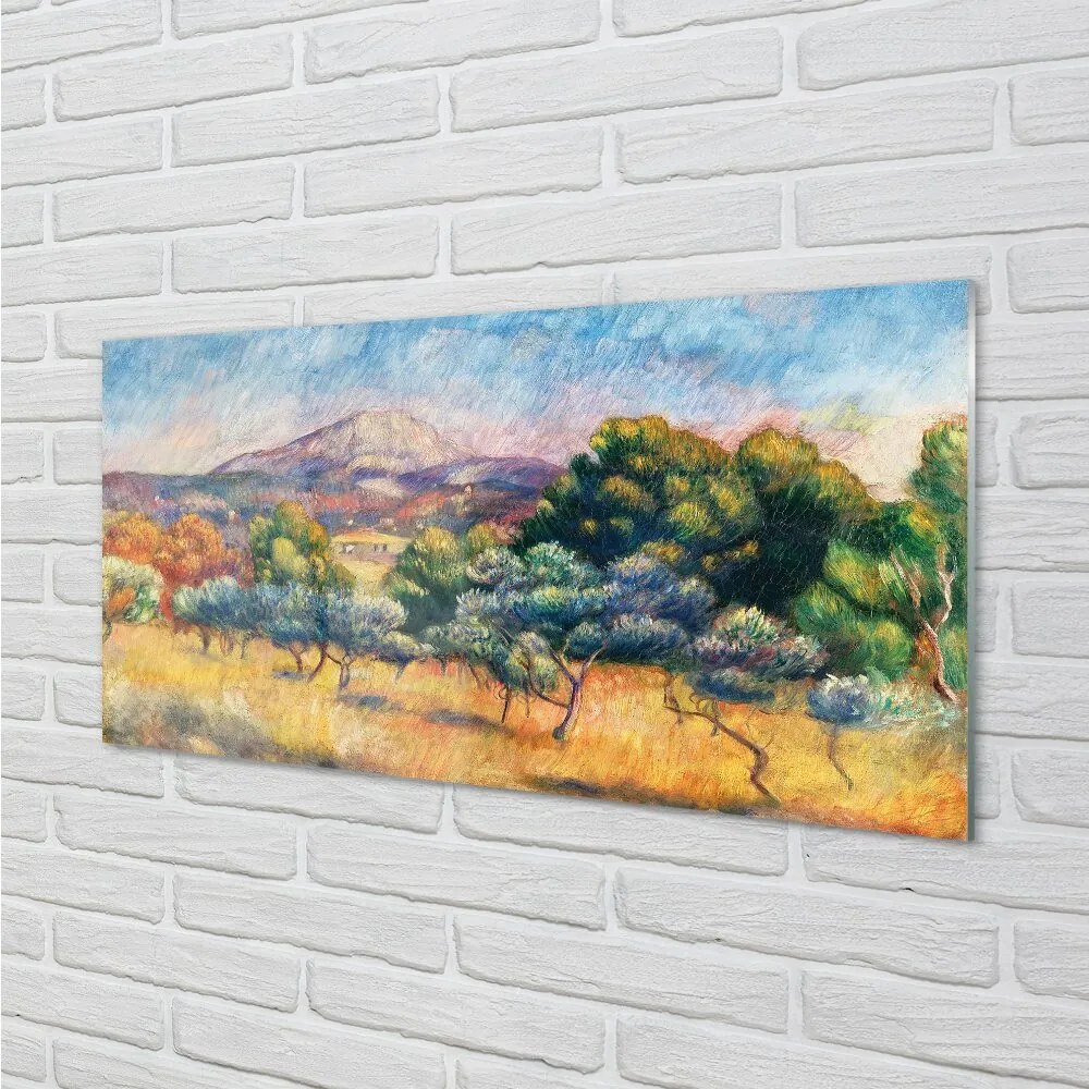 Obraz na skle Art maloval podzimní pohled 125x50 cm