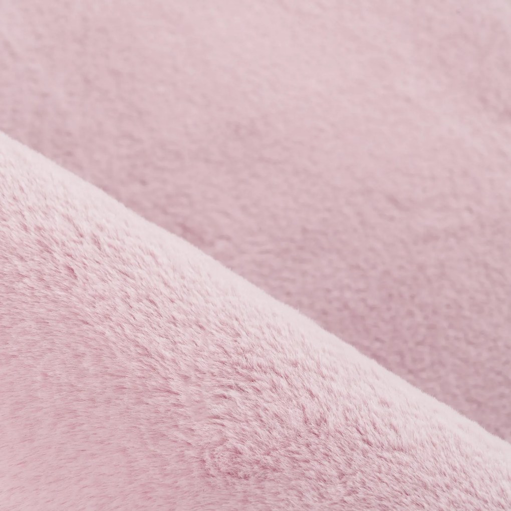 Ayyildiz, Kusový koberec Pouffy 5100 Rose kruh, 160x160 (průměr) kruh, růžová, obývací pokoj