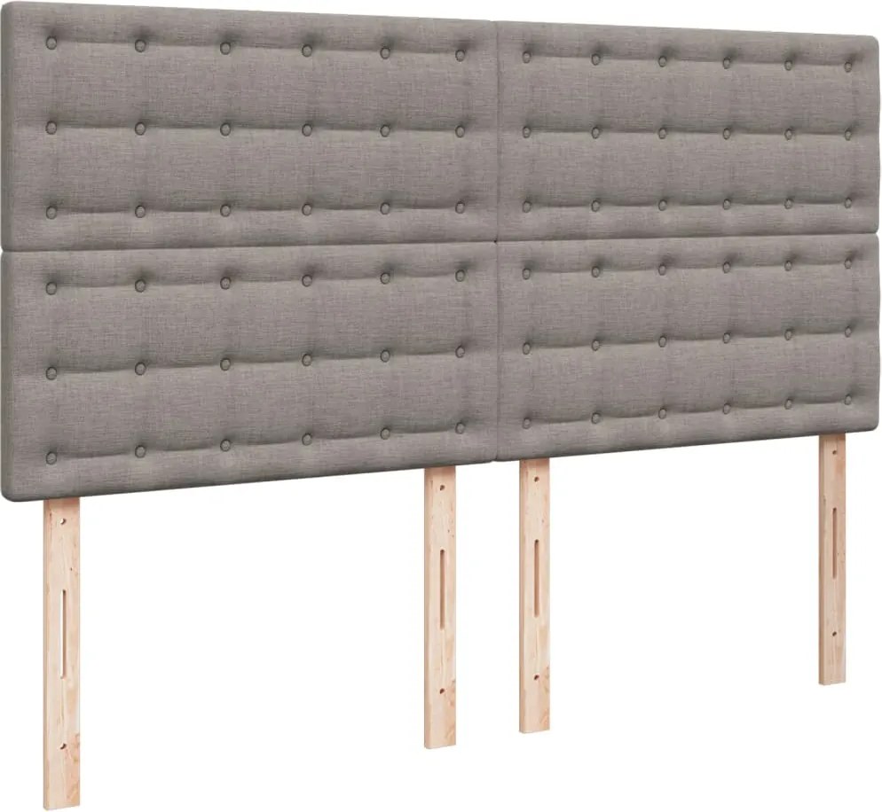 Box spring postel s matrací taupe 200x200 cm textil 3291793
