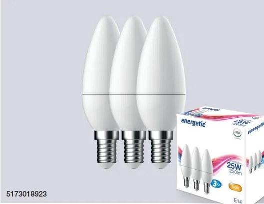 Nordlux LED žárovka E14 3,5W 2700K  bílá LED žárovky plast 5173018921 Varianta: 3ks