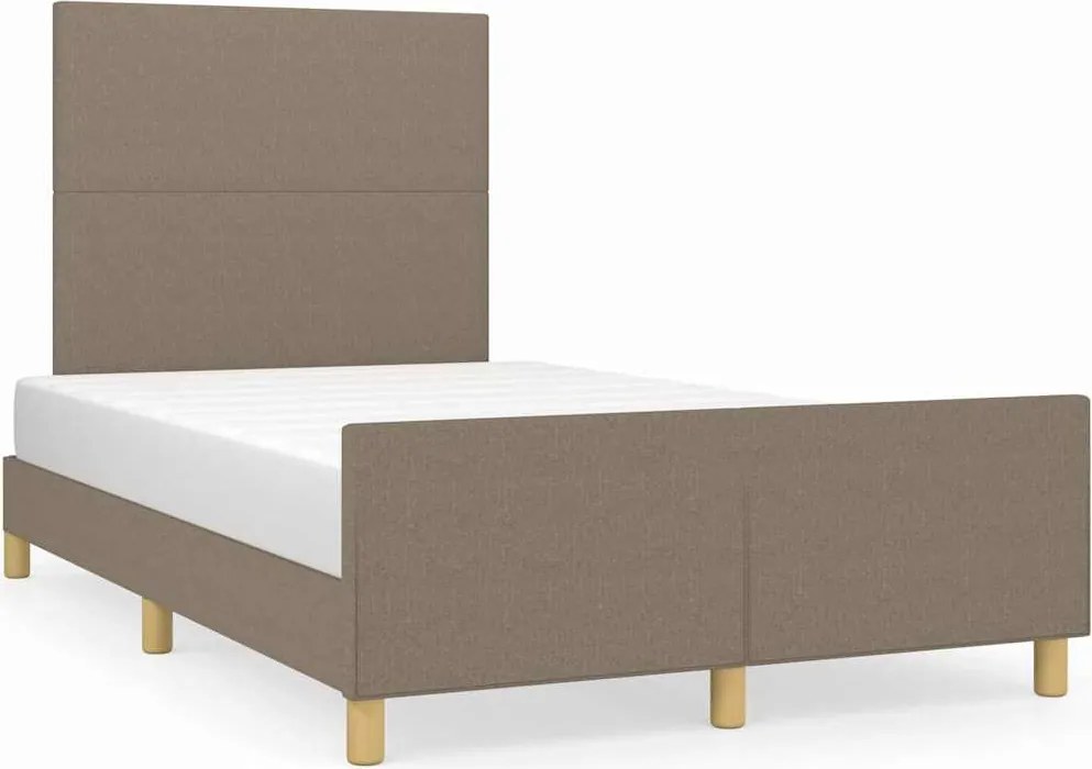 Rám postele bez matrace taupe 120 x 200 cm textil 3124883