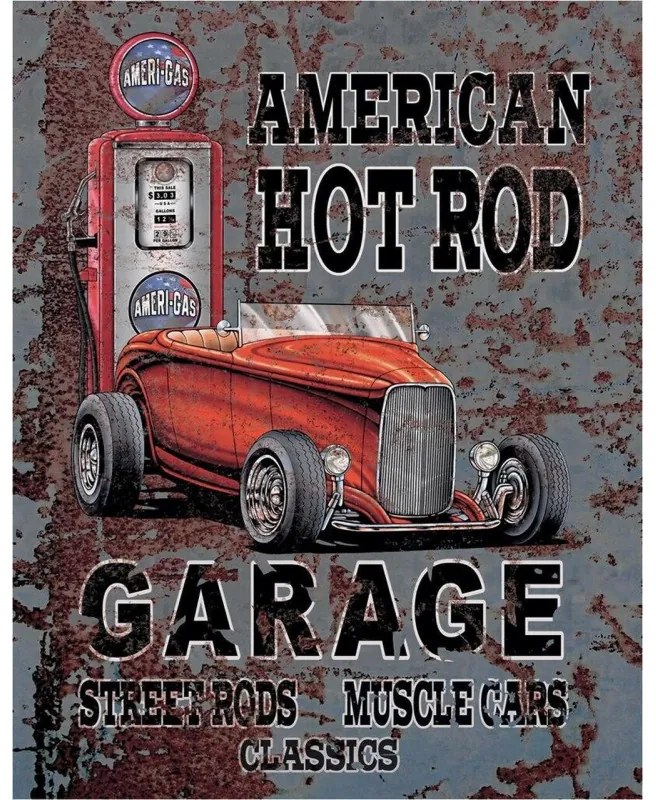 Plechová cedule Legends - American Hot Rod 40 cm x 32 cm