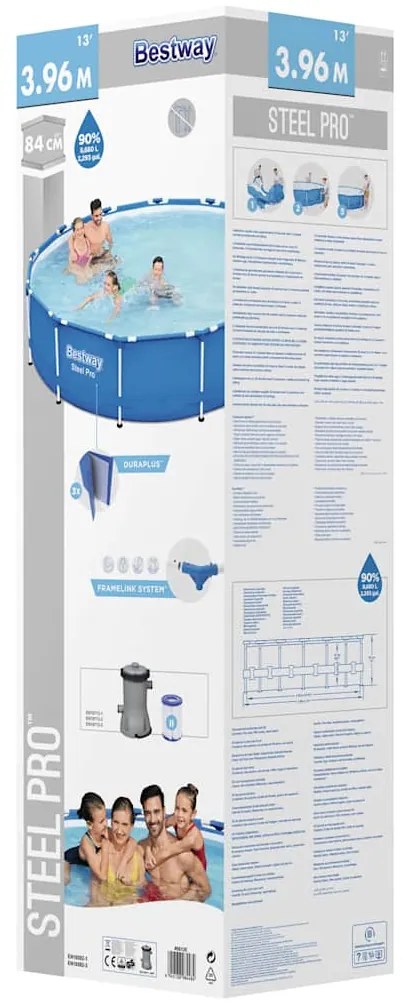Bestway Bazén s rámem Steel Pro 396 x 84 cm