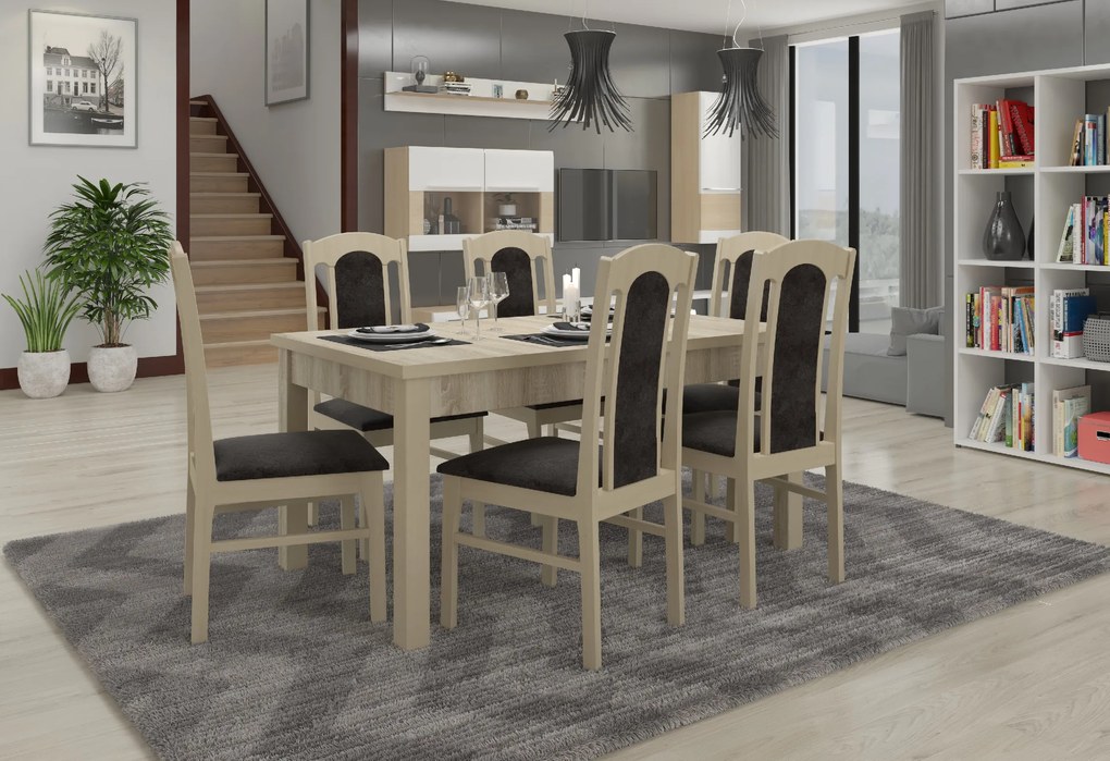 ADRK Furniture Sada stolu s židlemi RODOS 53 SE-ROD-53-S-B109