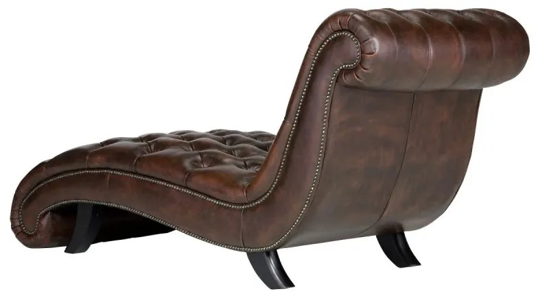 furniture-nabytek.cz - Masivní pohovka Chesterfield Bedford, pravá kůže, hnědá