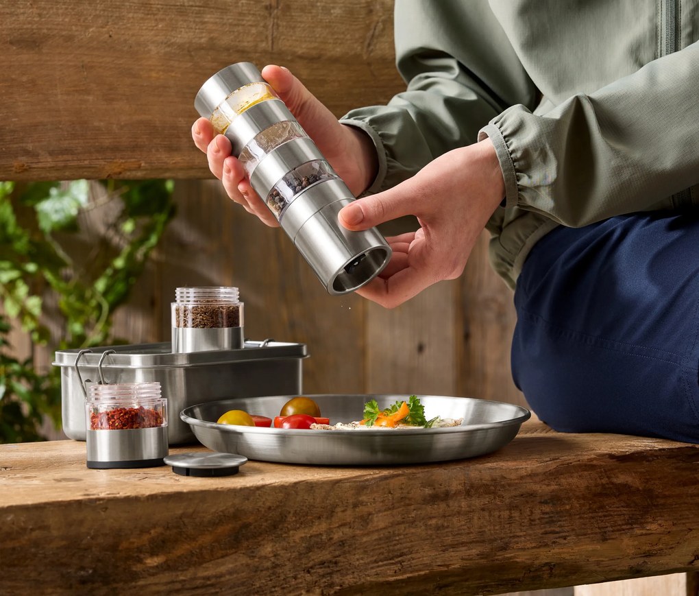 Tchibo - Mlýnek na sůl a pepř - barva: transparent
