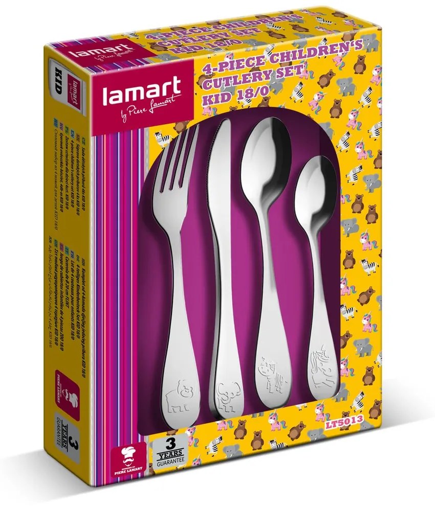 Příbor Lamart LT5013 dětský, set 4 ks KID