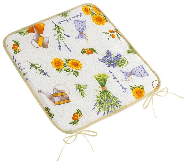 Bellatex Sedák EMA hladký 40x40 cm Levandule fialová, žlutá