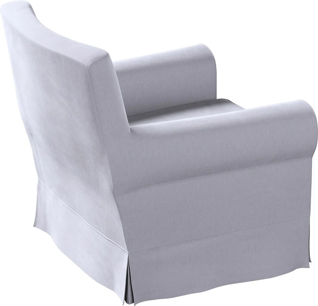 Potah na křeslo IKEA Ektorp Jennylund barva šedá látka lesklé, sametová