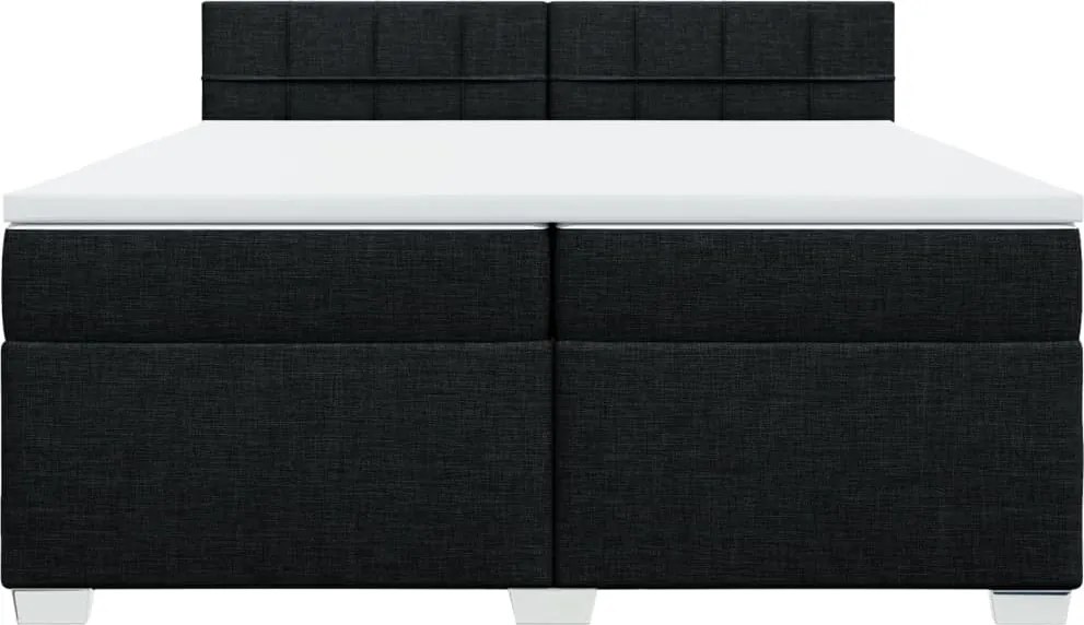 Box spring postel s matrací černá 200x200 cm textil 3288297