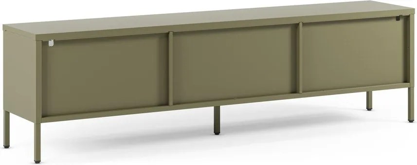 Zelený kovový TV stolek 160x50x35 cm Fayna – Marckeric