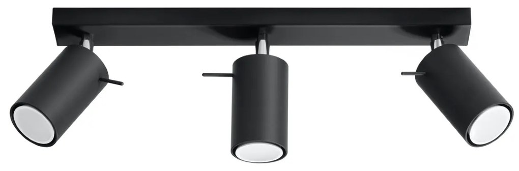 Sollux Lighting Stropní svítidlo RING 3 Černá
