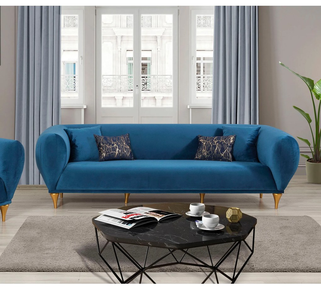 Hanah Home Třímístná pohovka MEBLON modrá 867UNQ1552