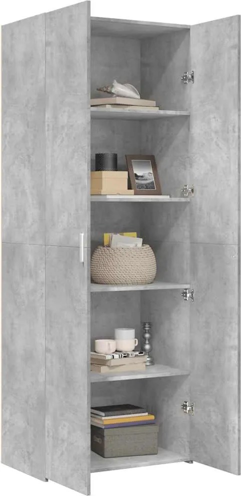 Skříň highboard betonově šedá 70x42,5x185 cm kompozitní dřevo 3281423