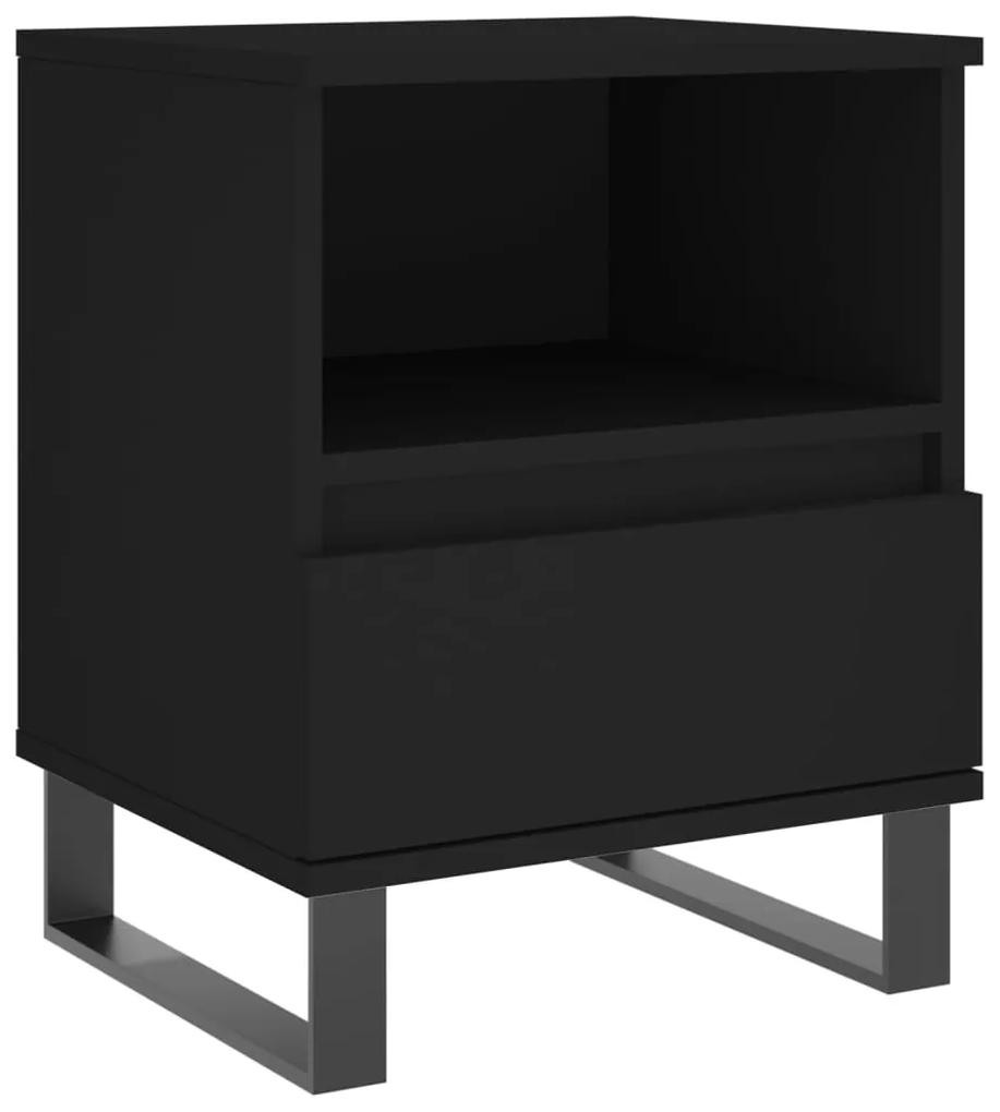 Noční stolky 2 ks černé 40 x 35 x 50 cm kompozitní dřevo