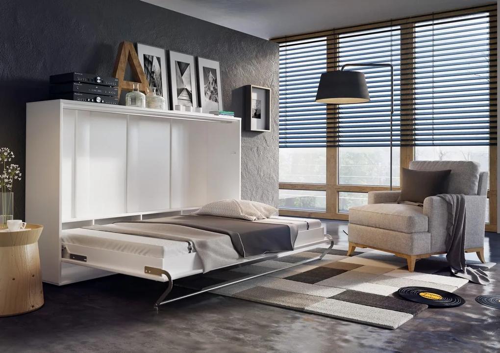 Casarredo Výklopná manželská postel 140 cm v bílé barvě typ CP 04 KN632