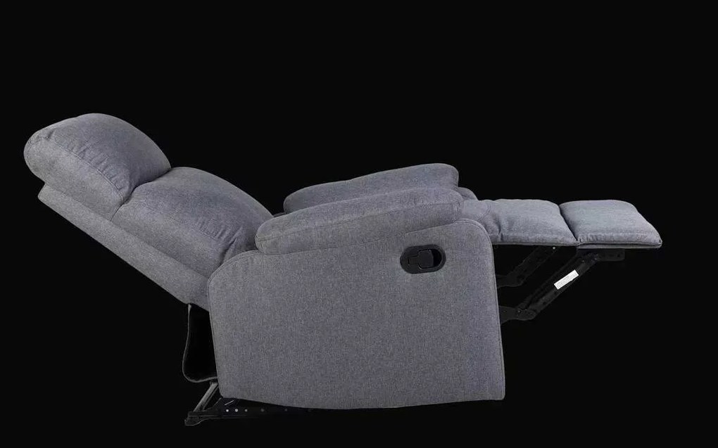 LuxuryForm DESIGN Televizní křeslo CARLOS s polohováním - šedé