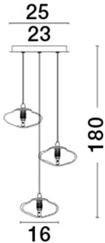 Retro lustr King 25 zlaté