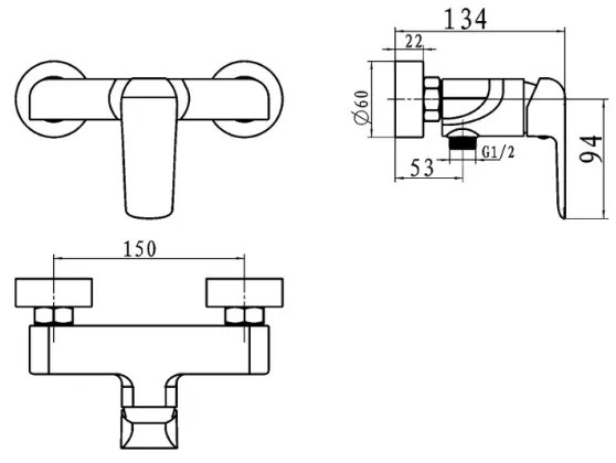 Novaservis - Sprchová baterie NOBLESS TINA lesklý chrom