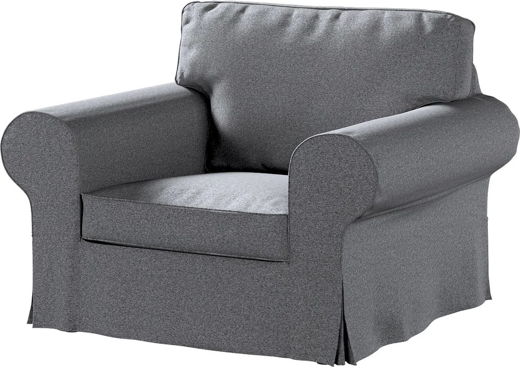 Potah na křeslo IKEA Ektorp barva šedá látka pletený vzor