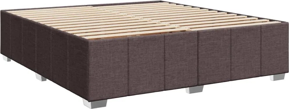 Box spring postel s matrací tmavě hnědá 180x200 cm textil 3285494
