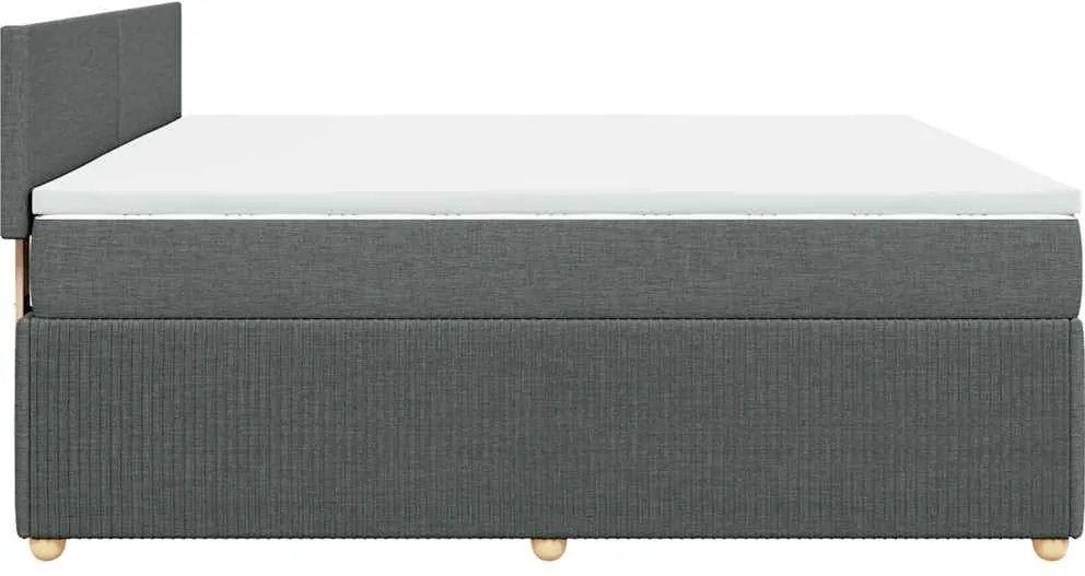 Box spring postel s matrací tmavě šedá 180x200 cm textil 3287529