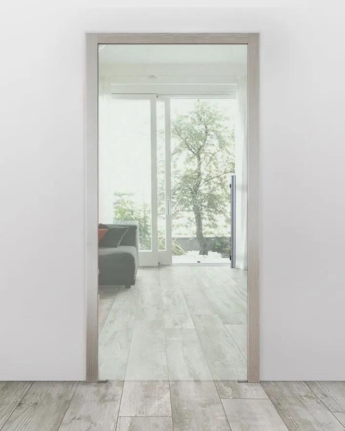 Celoskleněné dveře do pouzdra - Čiré Průchozí šířka (cm): 100, Průchozí výška (cm): 197