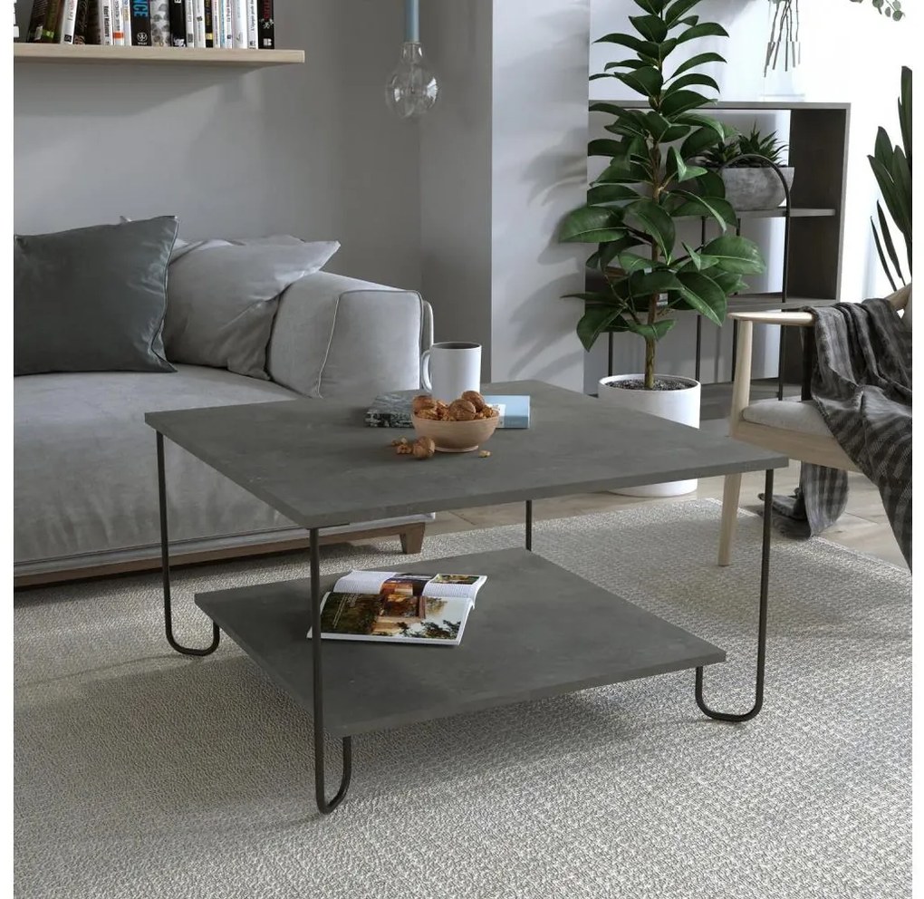 Asir Konferenční stolek MARBO 45x80 cm šedá 776HMS2856