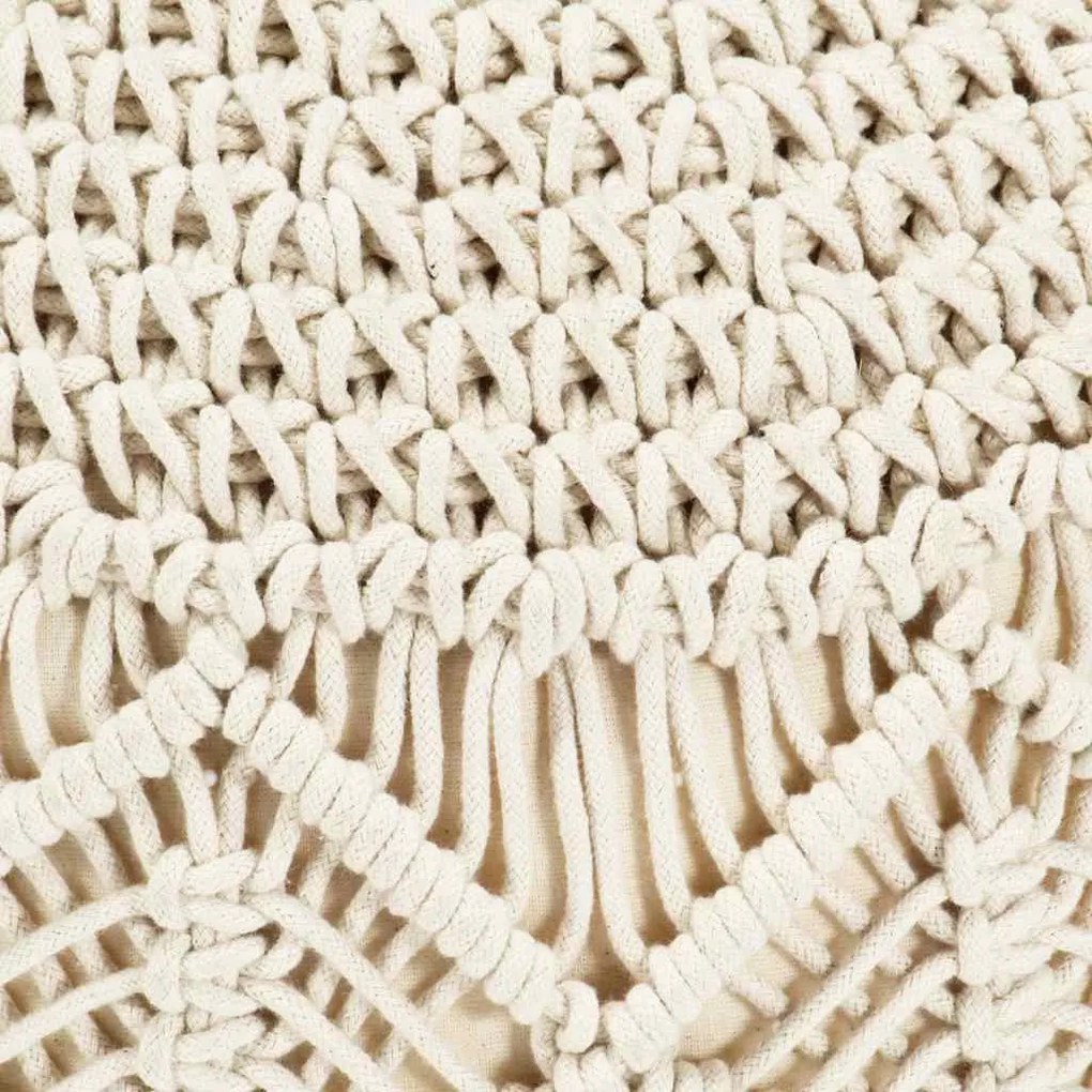 Ručně vyrobený sedací puf macrame 45 x 30 cm bavlna 248089