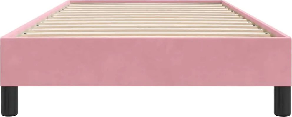 Postel Box Spring bez matrace růžová 80x210 cm samet 3315806