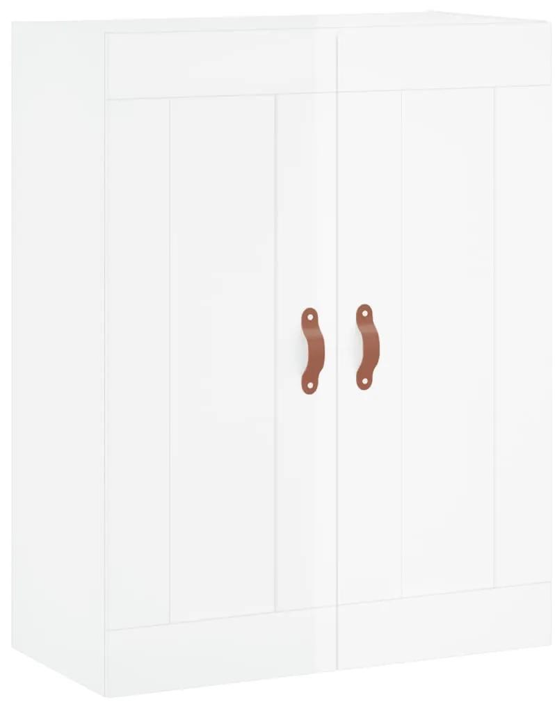 Skříň highboard lesklá bílá 69,5 x 34 x 180 cm kompozitní dřevo,  3199851