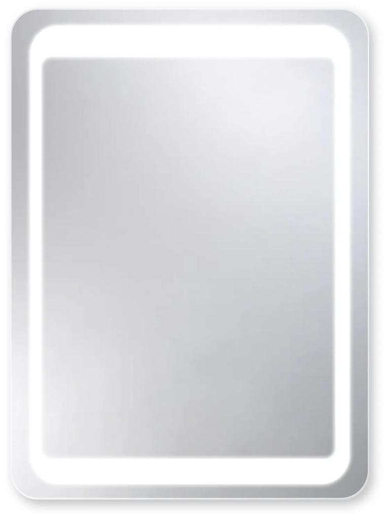 AMIRRO Zrcadlo na zeď dveře chodbu do pokoje ložnice koupelny předsíně STELLA 70 x 50 cm s LED osvětlením dokola a se zaoblenými rohy 908-014