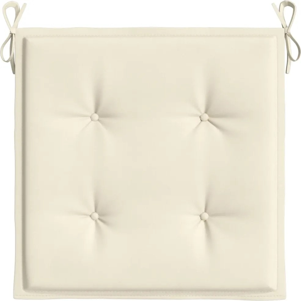 Podušky na zahradní židli 6 ks krémové 50x50x3 cm látka oxford 314043