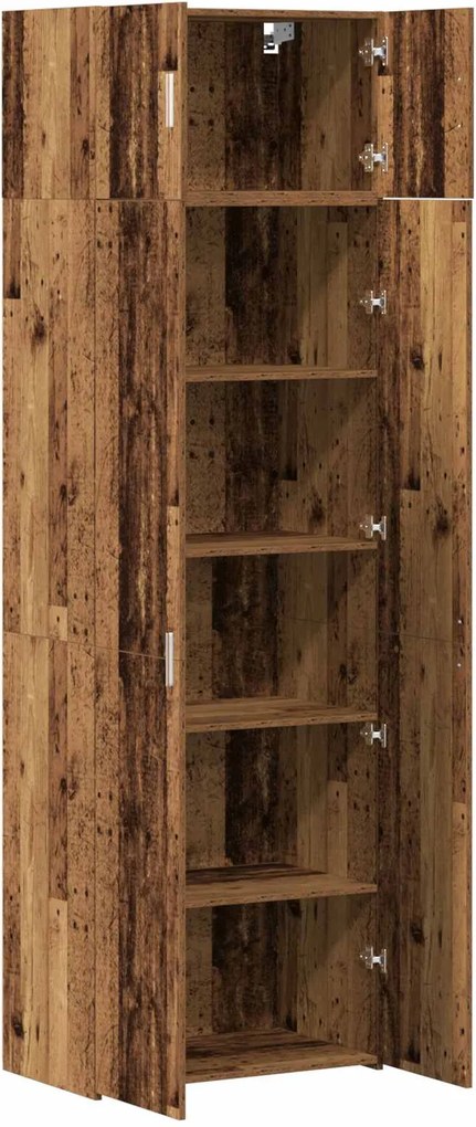 Úložná skříňka 2 ks Staré dřevo 70 x 42,5 x 225 cm 3365635
