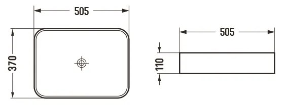 Mexen Vena, umyvadlo na desku 50 x 37 cm, bílá, 22195000