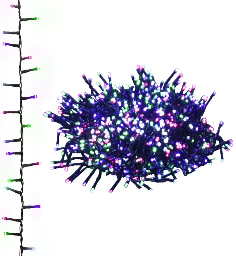343258 vidaXL Světelný LED řetěz se 400 LED diodami pastelový barevný 13m PVC