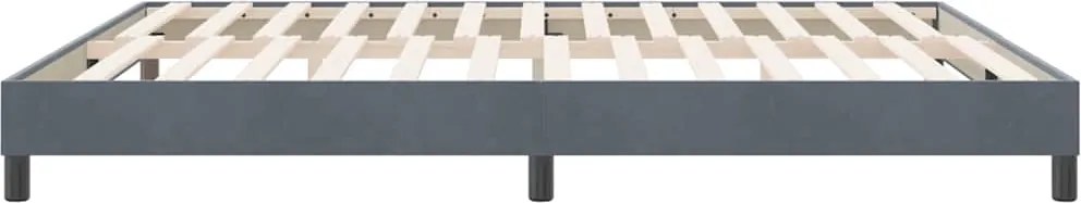 Postel Box Spring bez matrace Dark Grey 180x220 cm samet 3315886