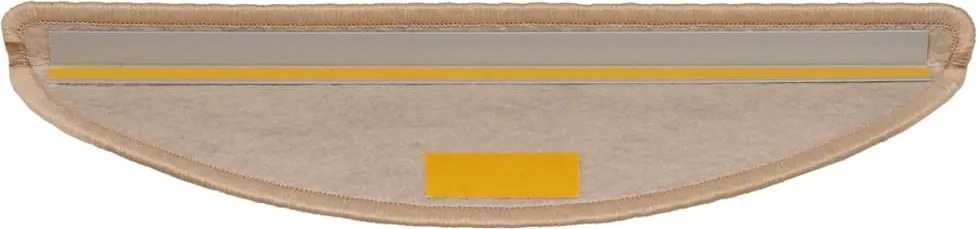 Samolepící nášlapy na schody vzhled sisal 15ks 56x17x3cm béžové 326868