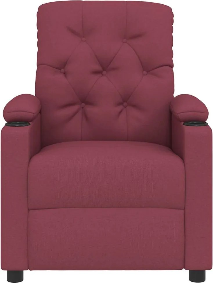 Polohovací křeslo vínové textil 339105