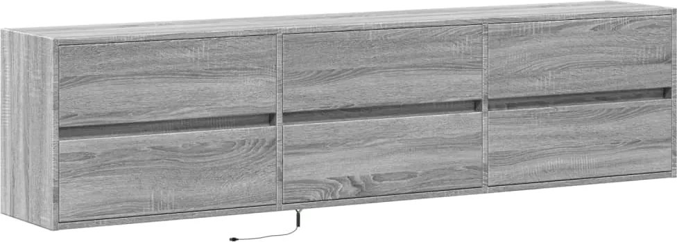 Nástěnná TV skříňka s LED šedá sonoma 180 x 31 x 45 cm 3307938