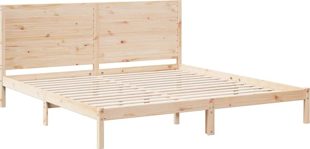 Prodloužený rám postele bez matrace 200 x 210 cm masivní dřevo 3309305