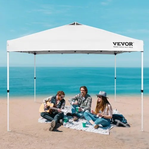 Párty stan Pop Up Canopy 3,05 × 3,05 m s přenosnou taškou pro kempování bílá
