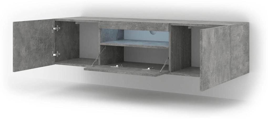 TV stolek/skříňka Aurinko 150 (beton) (s osvětlením). 1083429