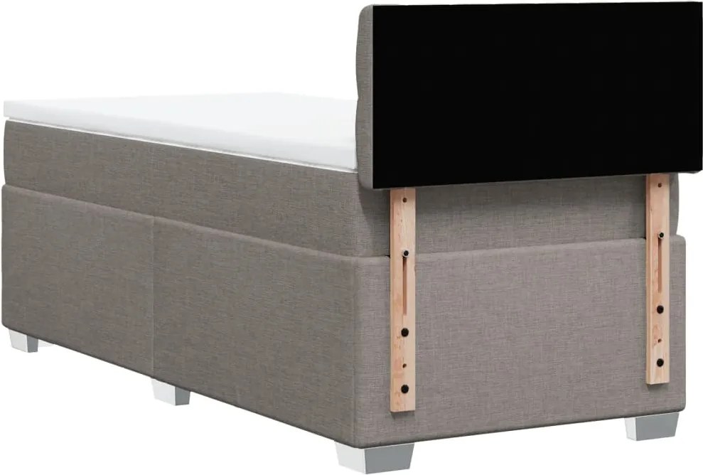 Box spring postel s matrací taupe 90x190 cm textil 3285754